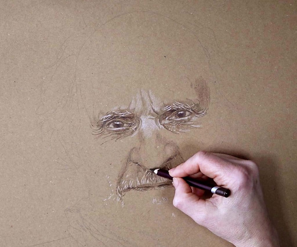 Portrait drawing step by step - Rachel Drake